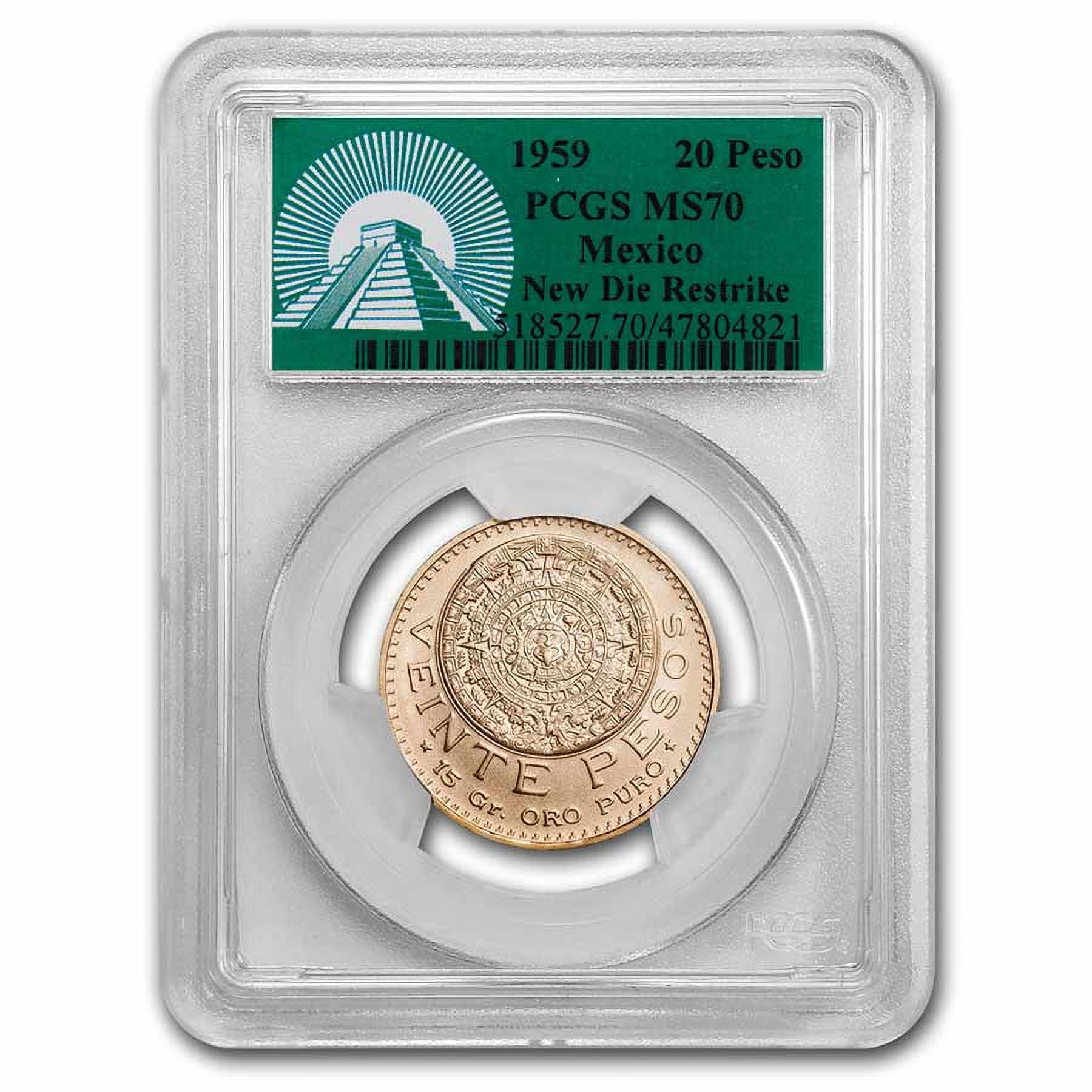 1959 Mexico Gold 20 Pesos MS-70 PCGS (New Die Restrike) - Walmart.com