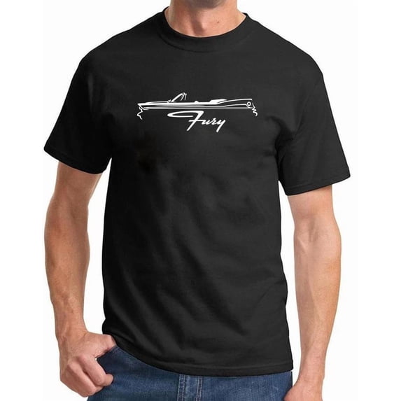 1959 Plymouth Fury Convertible Classic Outline Design Tshirt NEW COLORS ...