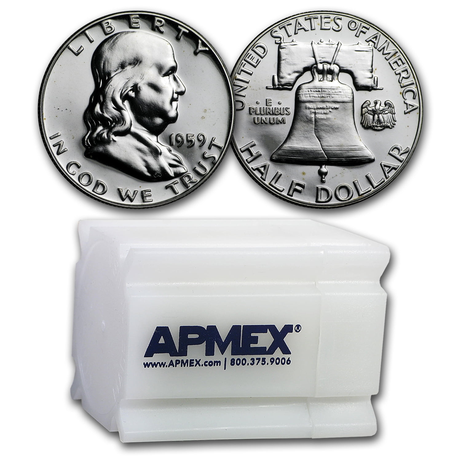 1959 Proof Franklin Half Dollar 20-Coin Roll - Walmart.com