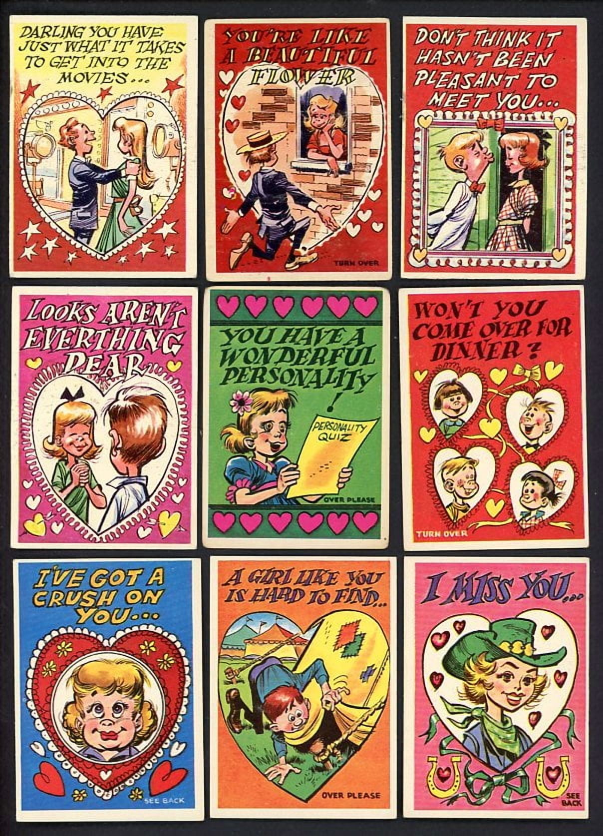 1959 Topps Funny Valentines Set Lot 53 Diff VG 532553 Kit Young Cards ...