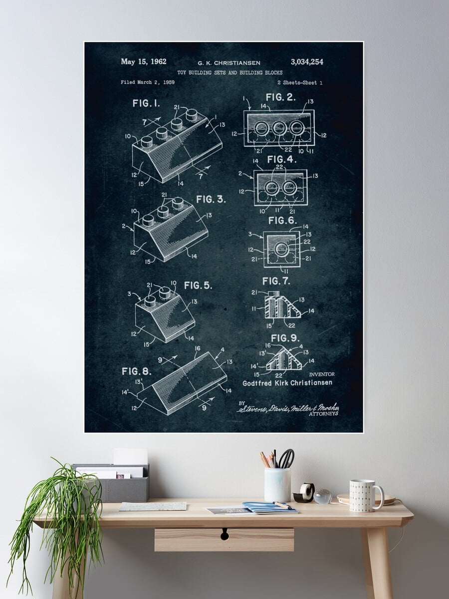 1959 - Toy Building Sets And Building Blocks Poster Wall Art, Modern ...