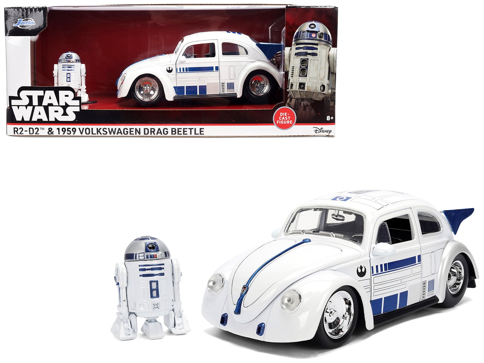 1959 Volkswagen Drag Beetle White with Graphics and R2-D2 Figure "Star ...