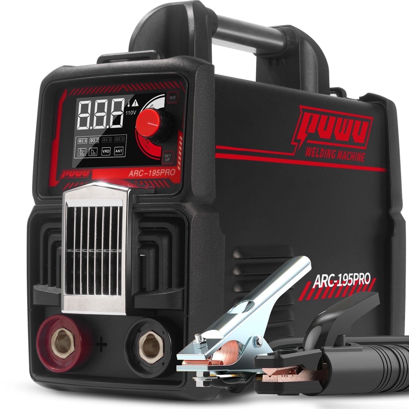 PUWU 195A Dual Voltage Multi-Process Welder with Digital Display ...