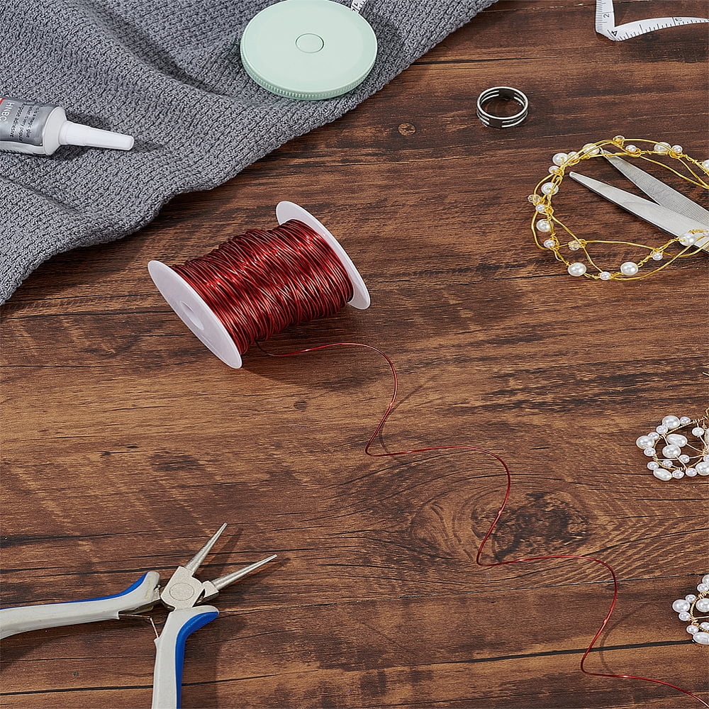 196 Feet 20 Gauge Red Aluminum Wire Round Flexible Craft Wire Crafts ...