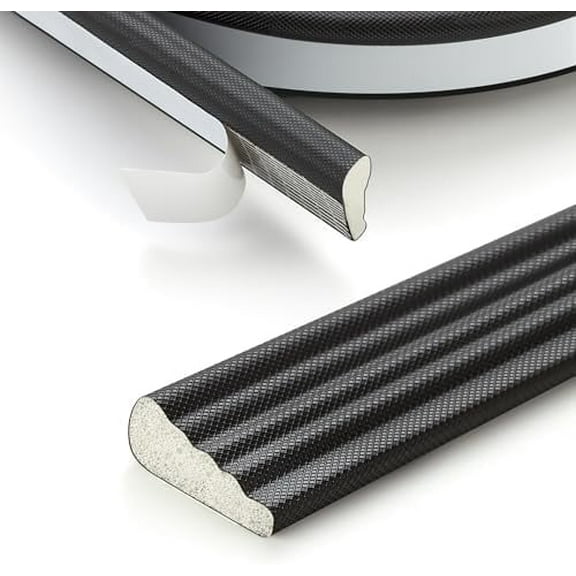 V Shape Thin Foam Weather Stripping Door Frame Seal Strip 19.7FT Black ...