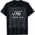 196 Years Old Math Birthday Funny Equations Gift Unisex T-Shirt, Size S ...