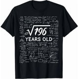 196 Years Old Math Birthday Funny Equations Gift Unisex T-Shirt, Size S ...