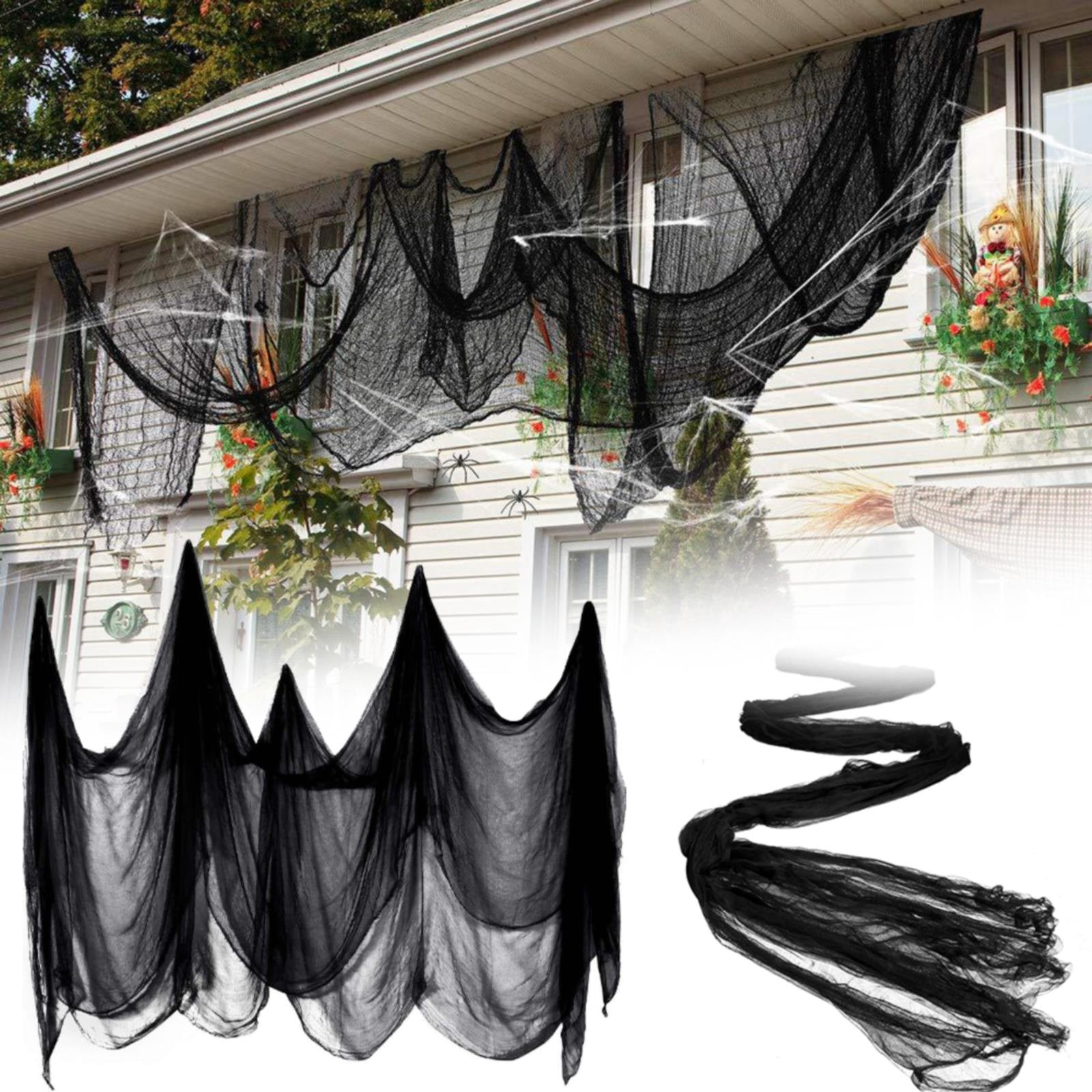 196" x 78" Halloween Cloth Decoration,Halloween Fabric,Large Black ...