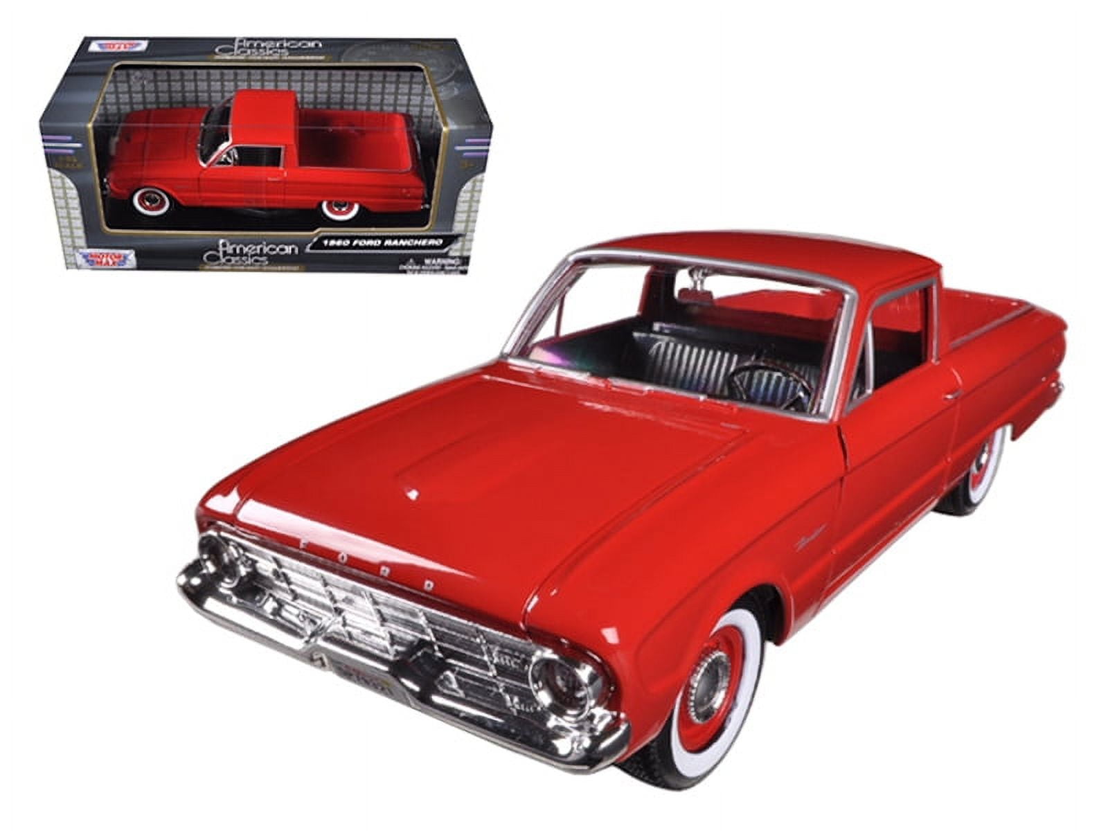 1960 Ford Falcon Ranchero Pickup Red 1/24 Diecast Model Car by Motormax ...