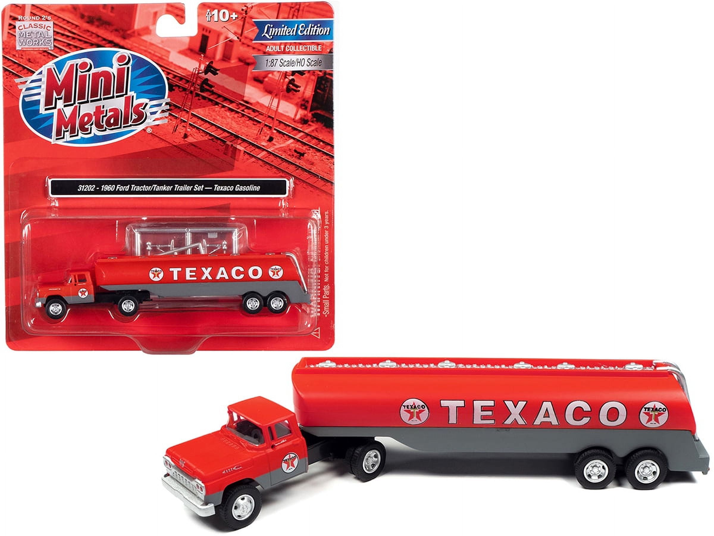 1960 Ford Tanker Truck Red and Gray "Texaco" 1/87 (HO) Scale Model by ...
