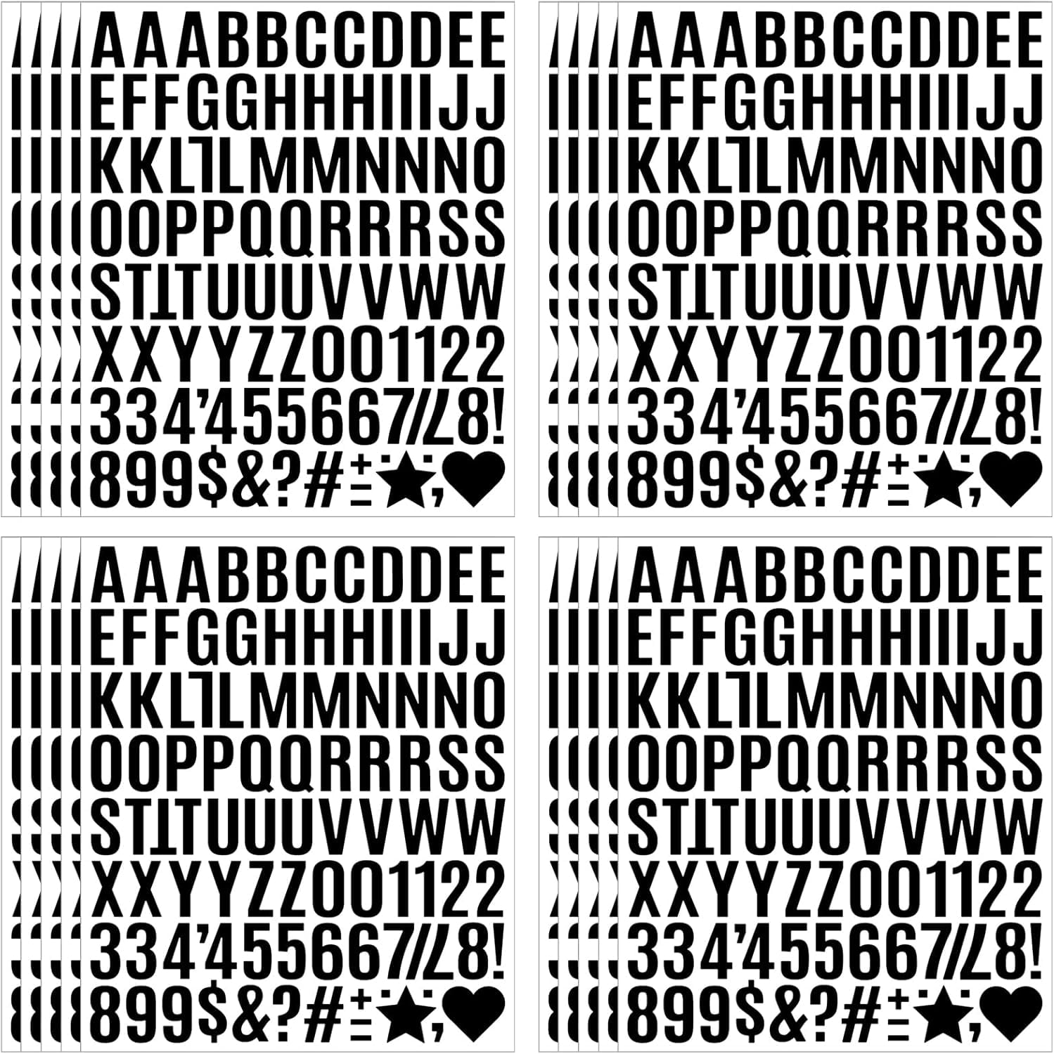 1960 Pcs 1 Inch Waterproof Letter Stickers - Self-Adhesive Vinyl with ...