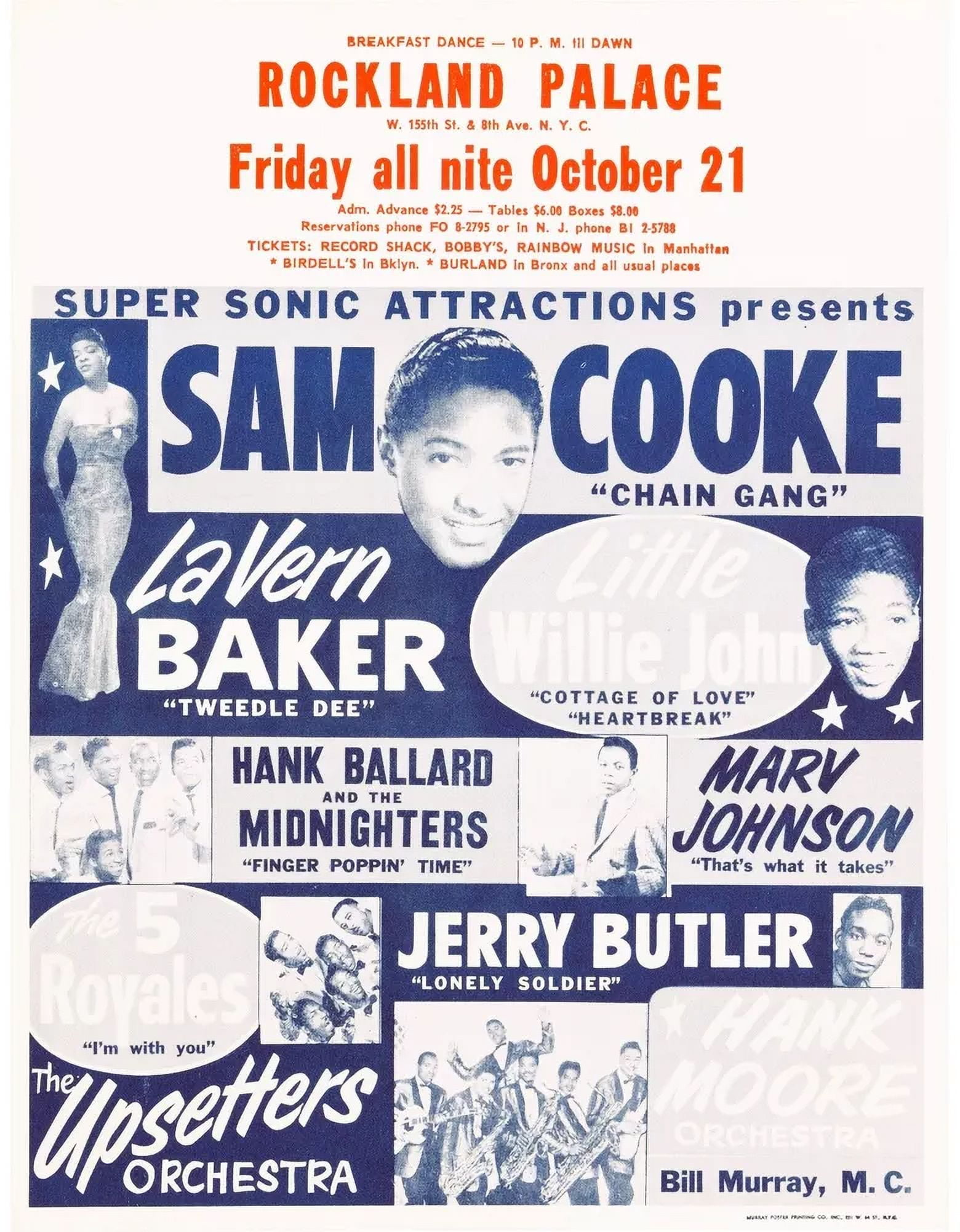 1960 Sam Cooke concert Poster Wall Art Print LAVERN BAKER es 24 x 36 ...