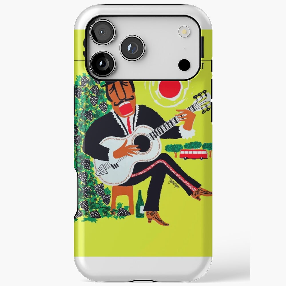 1960 Spain Guitar Player Travel For iPhone 11-17 Pro Max Phone Tough ...