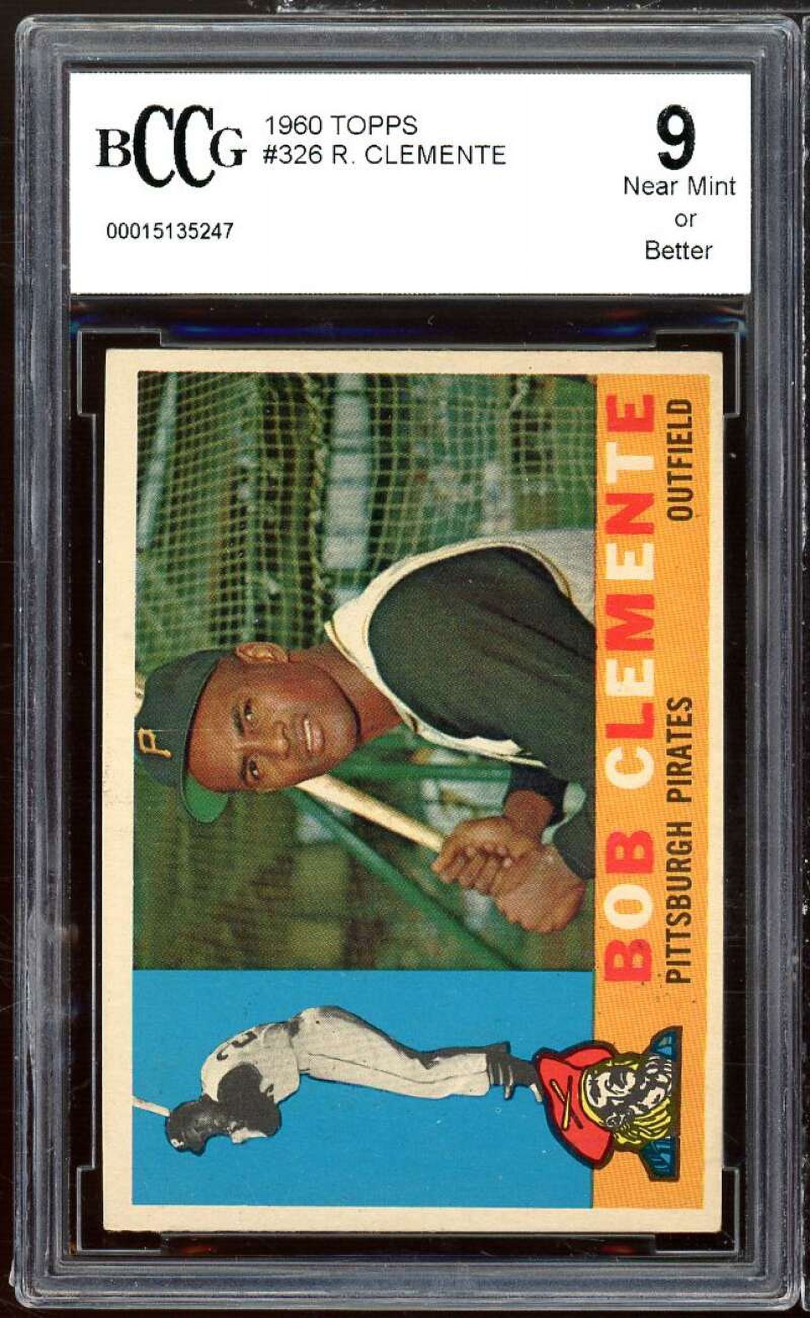 1960 Topps #326 Bob Clemente Card BGS BCCG 9 Near Mint+ - Walmart ...