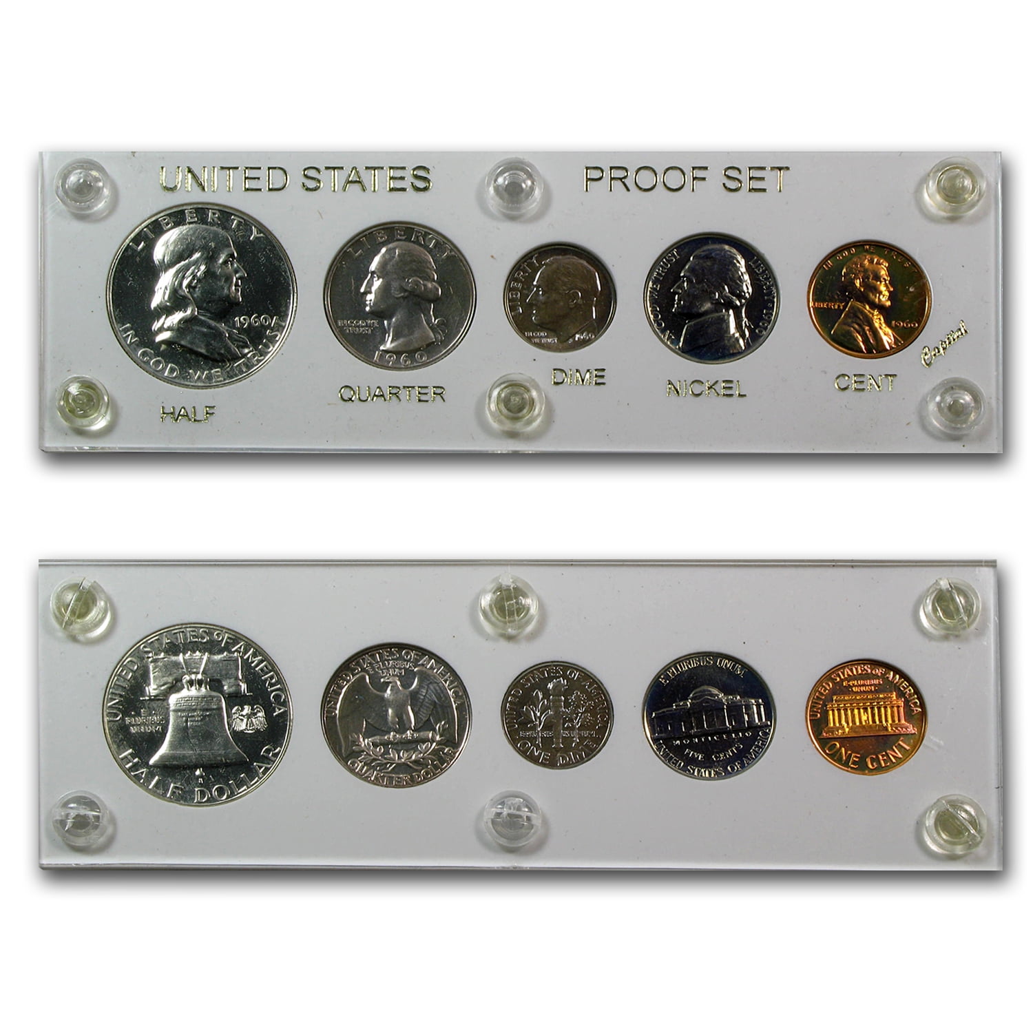 1960 U.S. Proof Set Small Date (Hard Plastic Holder) - Walmart.com