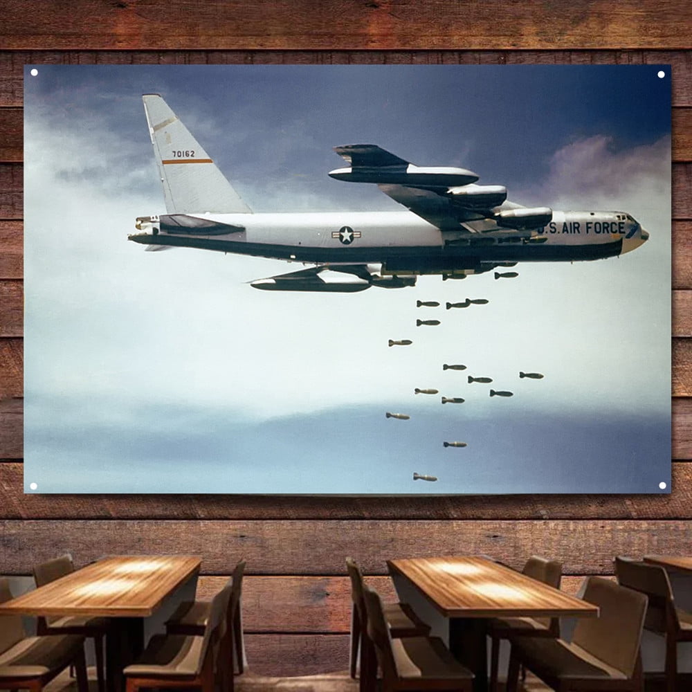 1960 US Air Force nuclear bombing Flag Banner Wall Chart Canvas ...