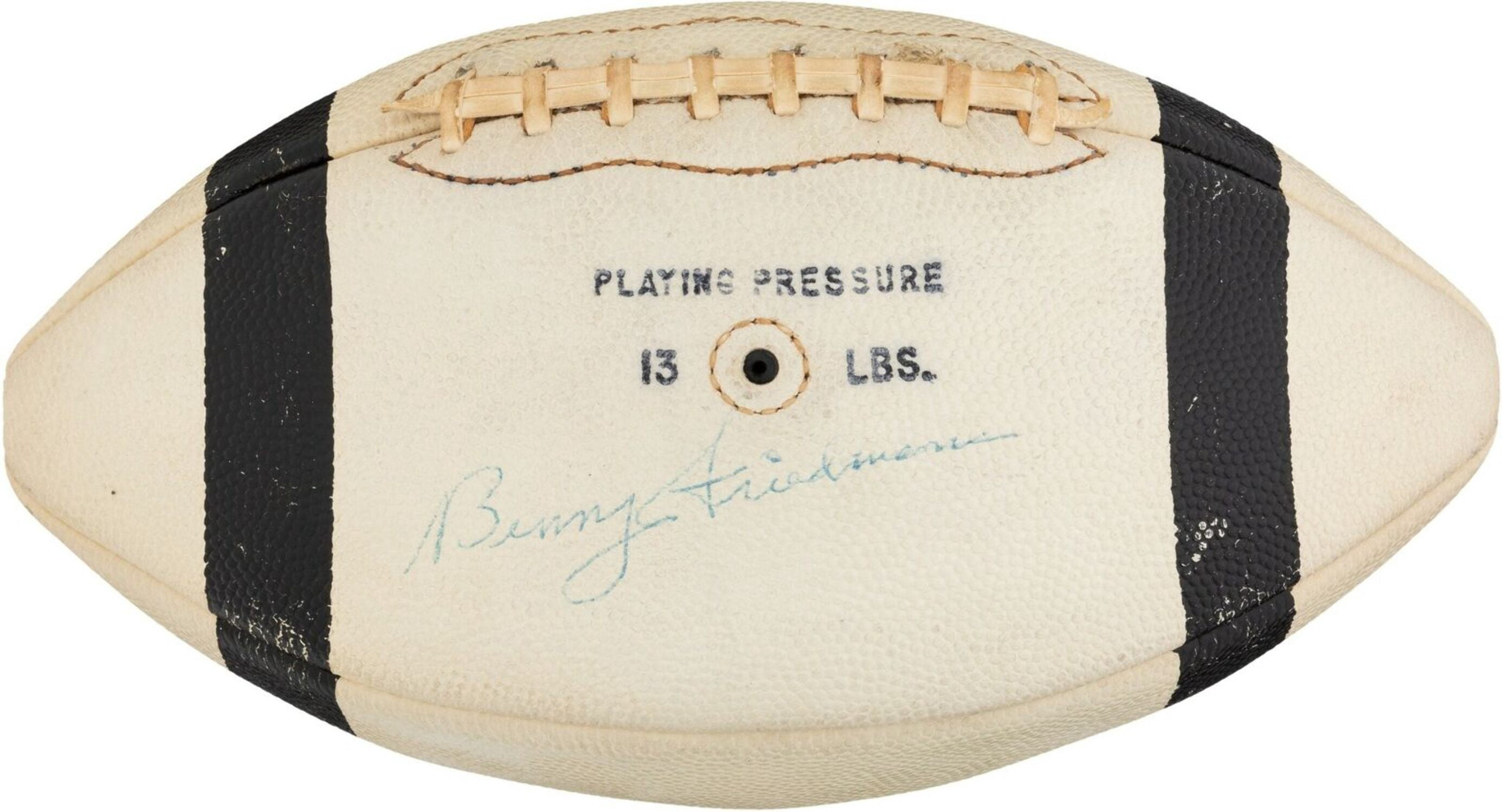 1960's Benny Friedman Single Signed Autographed Football PSA DNA JSA ...
