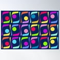 1960S Colorful Geometric Polka Dots Pattern Poster Wall Art Modern Wall ...