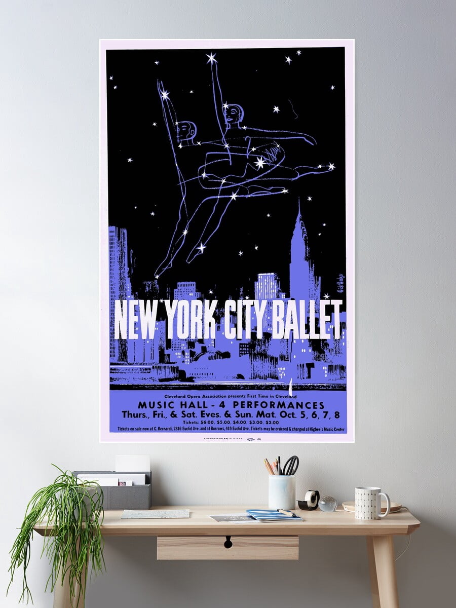 1960S Vintage Ballet Poster: New York City Ballet Cleveland Opera ...