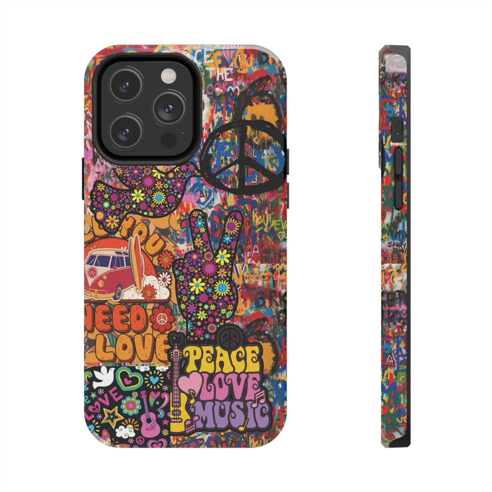 1960s Hippy Themed Phone Case for Apple iPhone 11, 12, 13, 14, 15, 16 ...