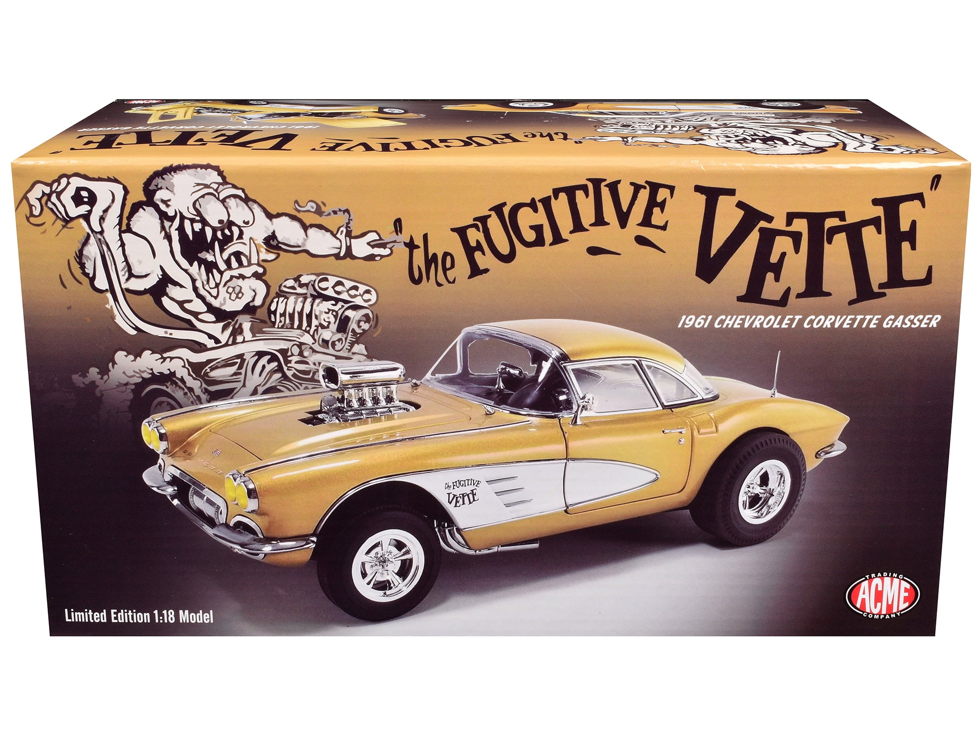 1961 Chevrolet Corvette Gasser "Rat Fink's The Fugitive Vette" Gold ...