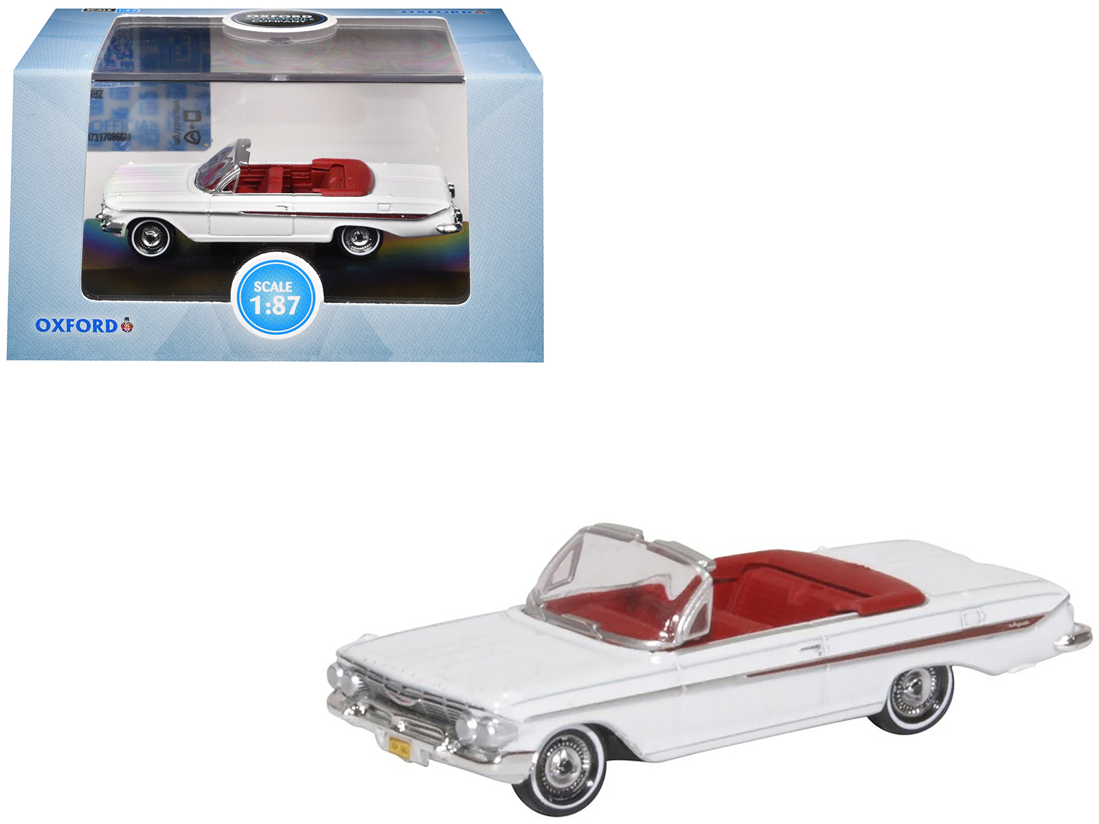 1961 Chevrolet Impala Convertible Ermine White with Roman Red Interior ...