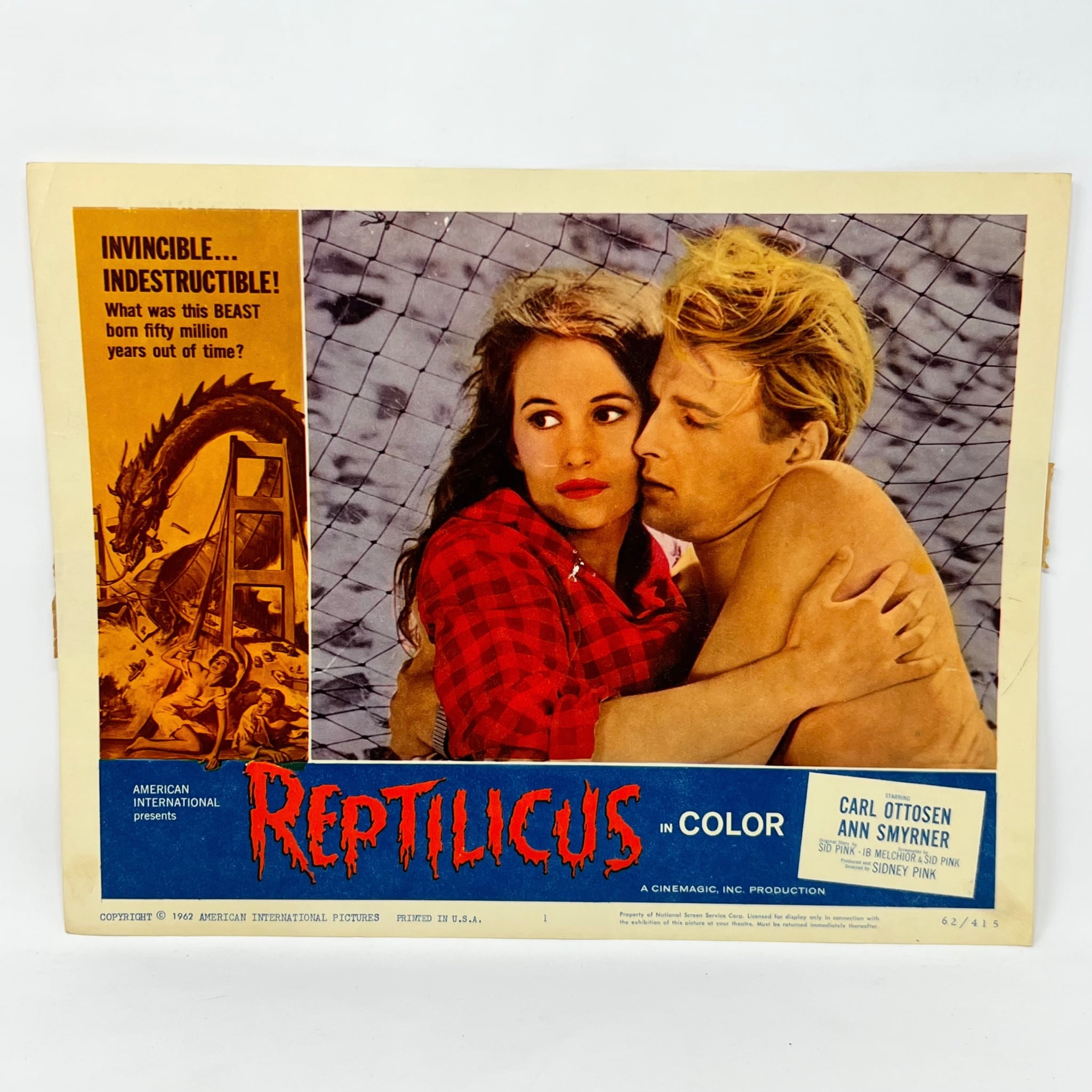 1962 Reptilicus In Color Movie Lobby Card Poster No.1 - Walmart.com