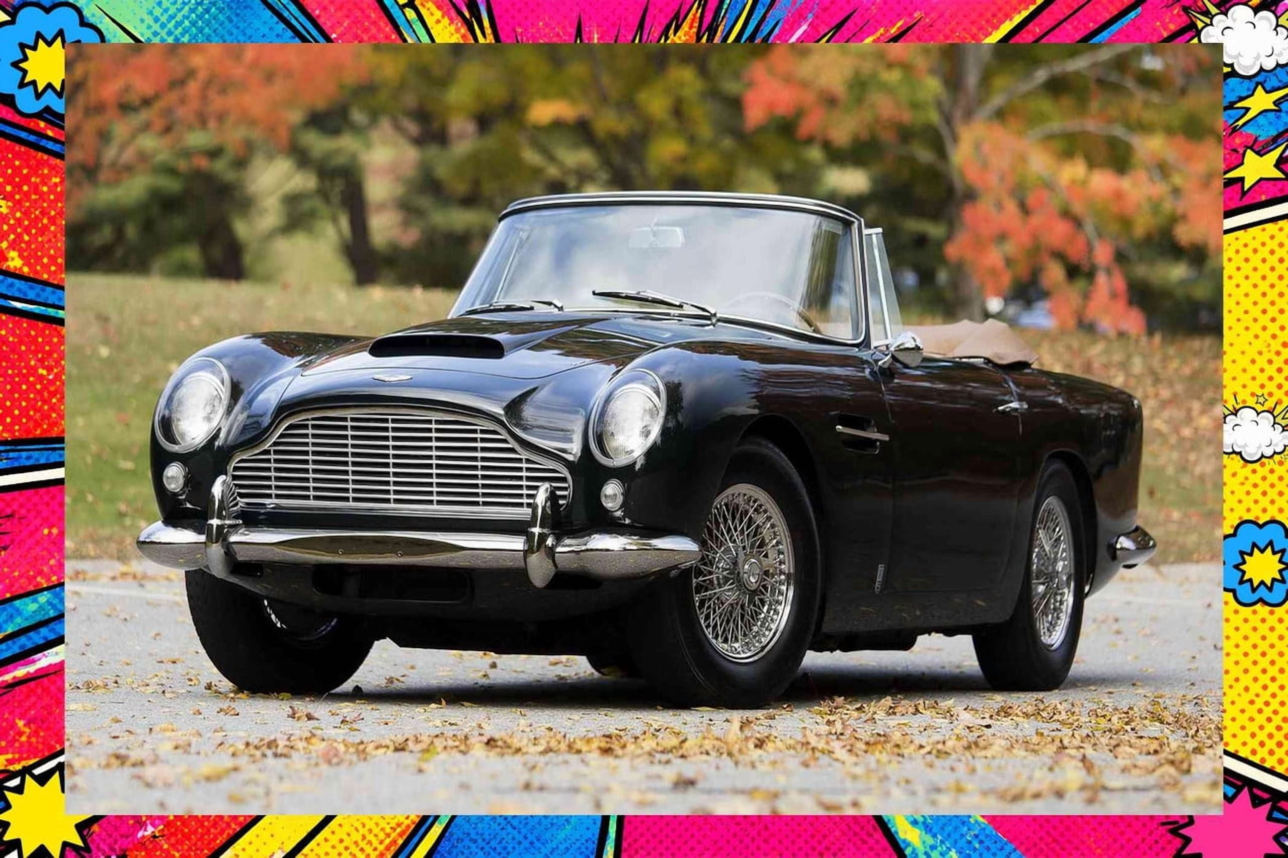1963 Aston Martin DB5 Convertible - Pop Art Edition | 24x36 Inch Rolled ...
