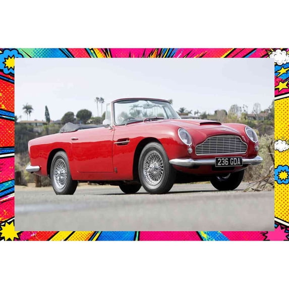 1963 Aston Martin DB5 Convertible UK - Pop Art Edition | 24x36 Inch ...