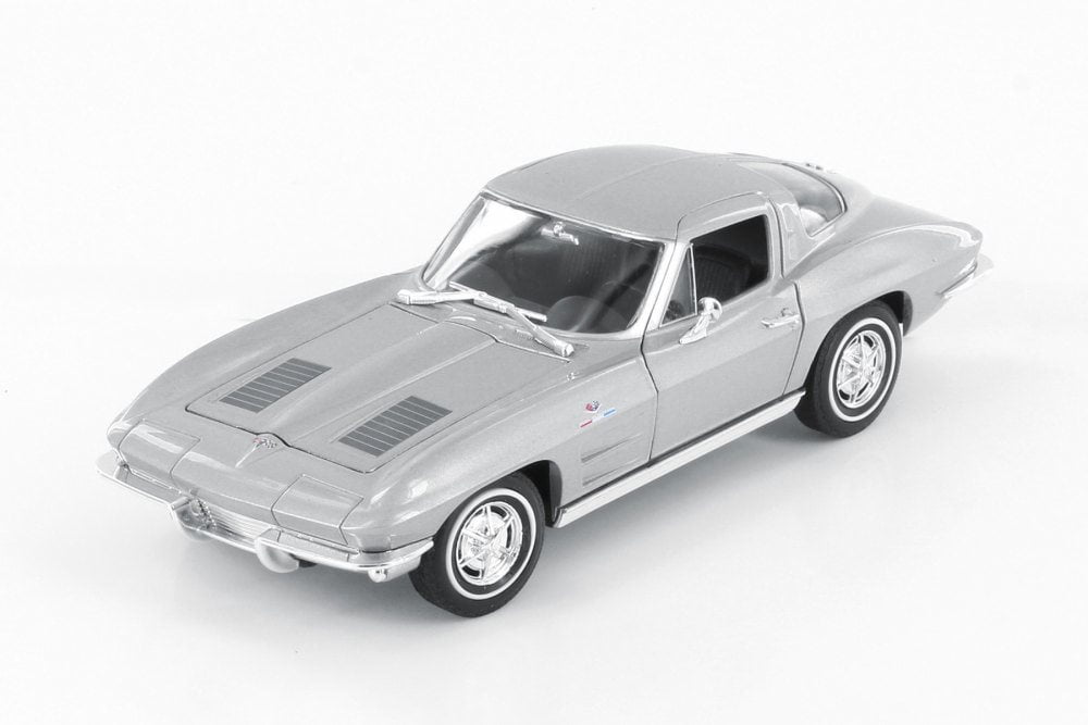 1963 Chevy Corvette Hardtop, Silver - Welly 24073WSV - 1/24 scale ...