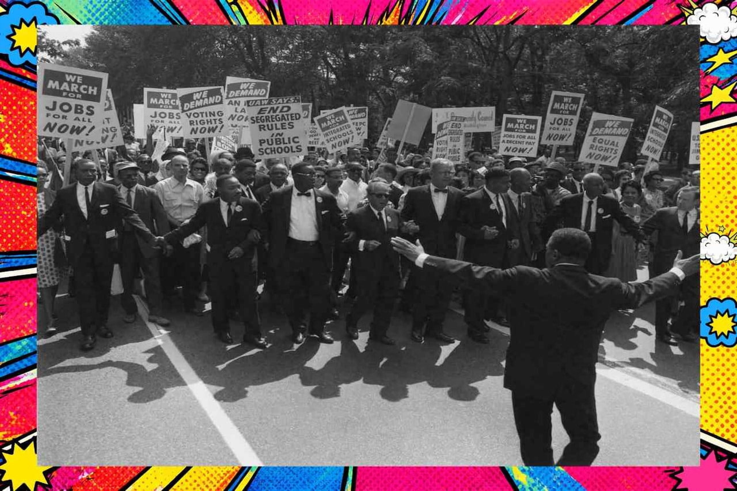 1963 Civil Rights March Washington DC MLK - Pop Art Edition | 24x36 ...