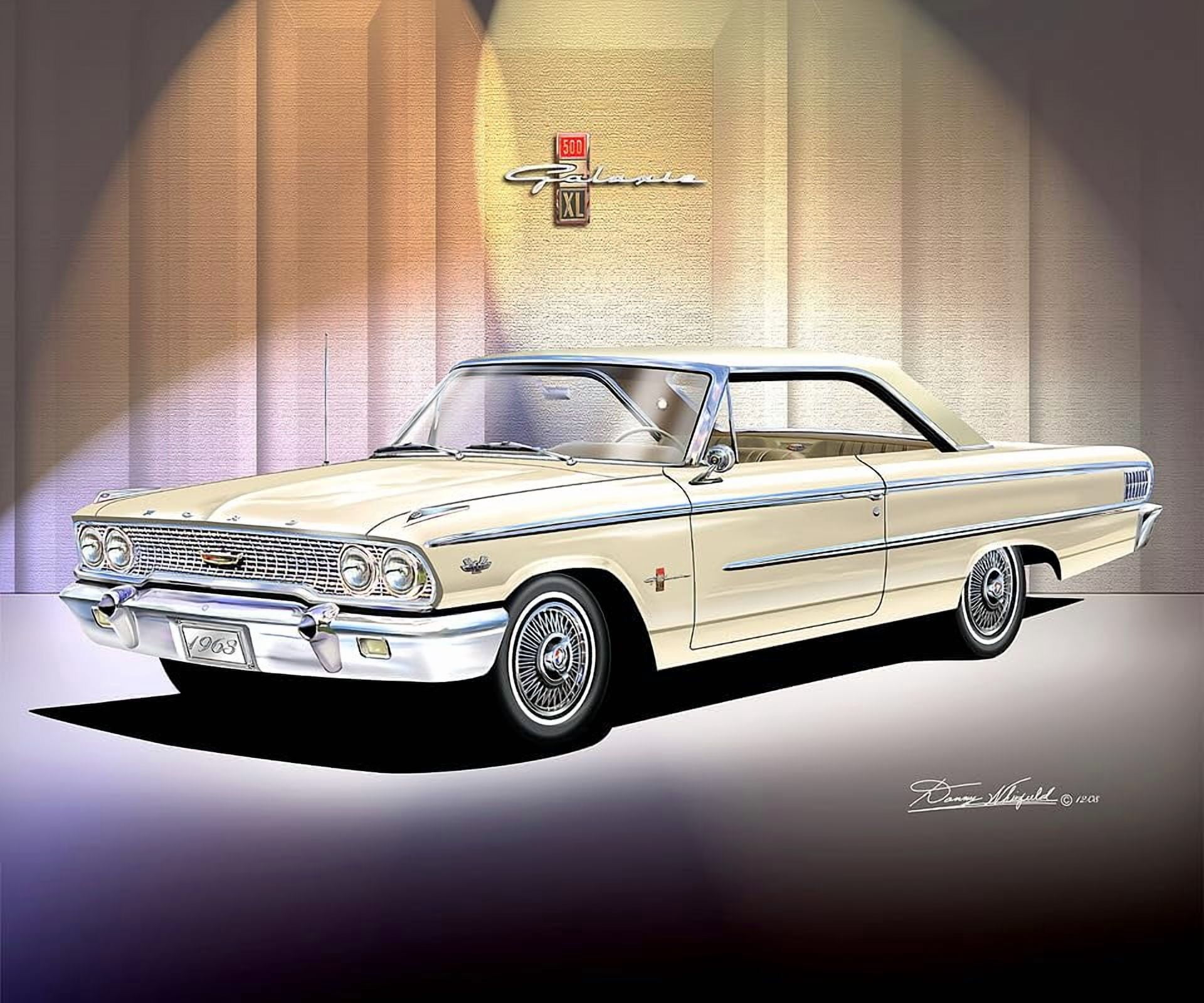 1963 Ford Galaxie 500 XL Fastback With Wire Wheels | Fine Art Prints By ...