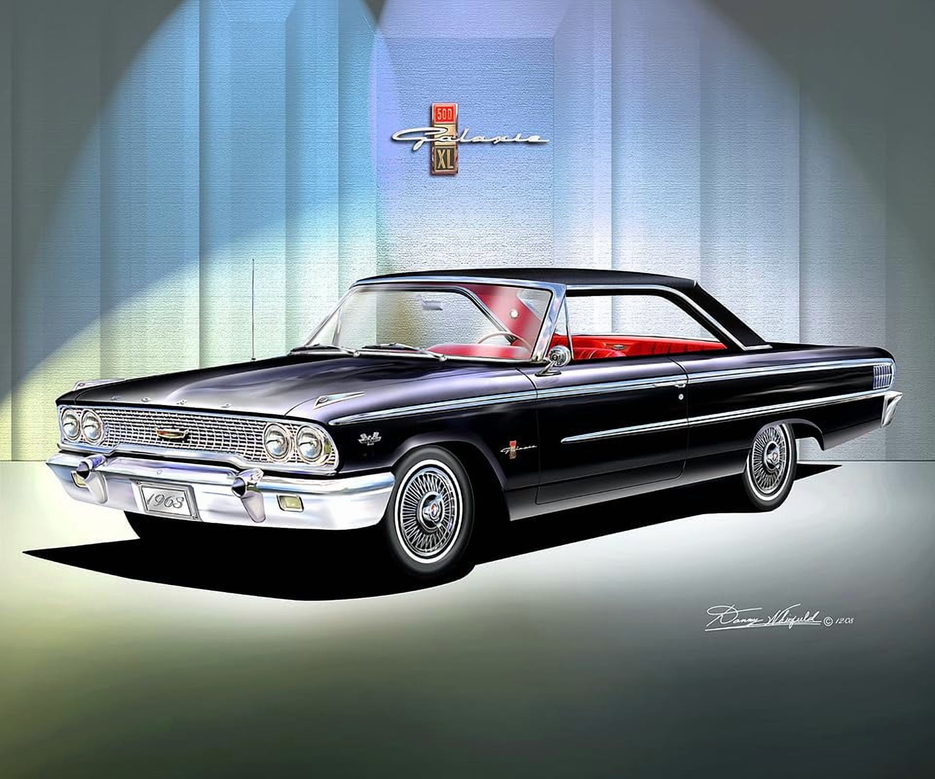 1963 Ford Galaxie 500 XL Fastback With Wire Wheels | Fine Art Prints By ...