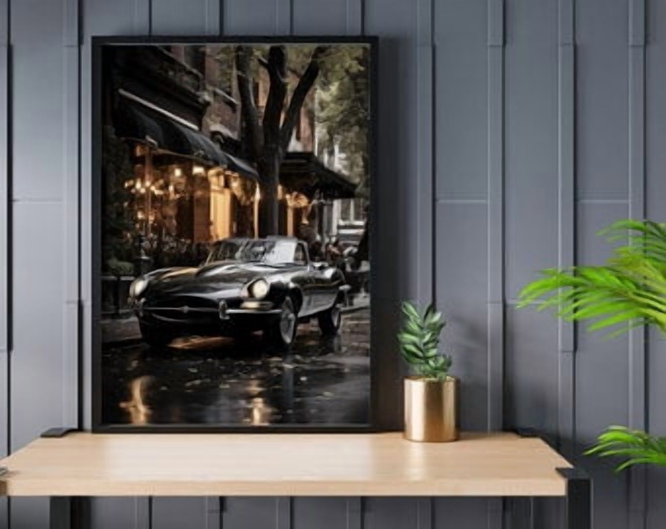 1963 Jaguar Etype Roadster Poster Elegant Car Wall Art , Poster Print ...