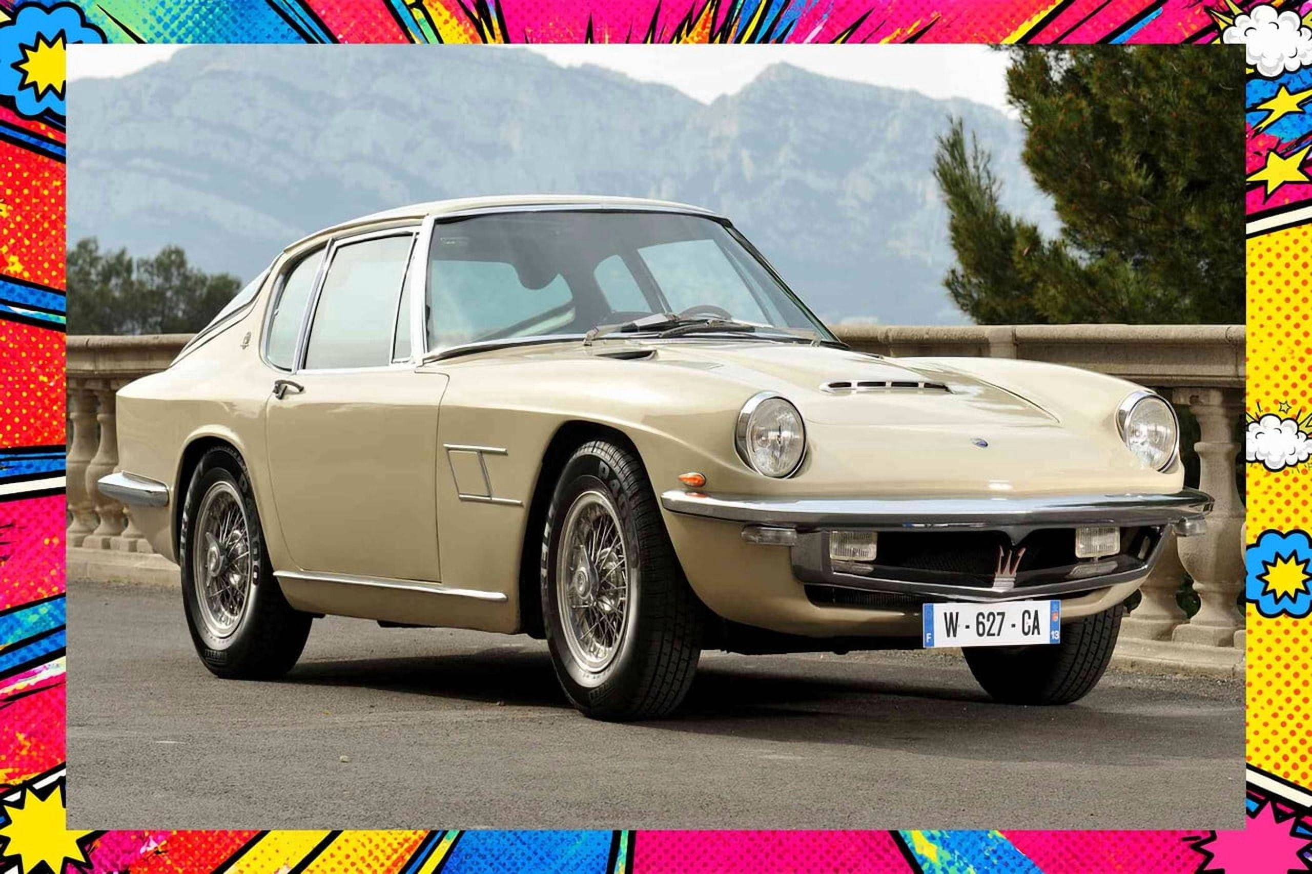 1963 Maserati Mistral - Pop Art Edition | 24x36 Inch Rolled Canvas ...