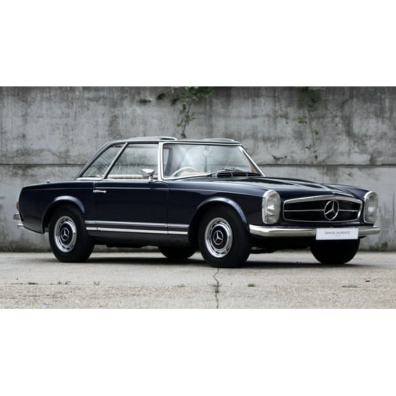1963 Mercedes Benz 230 SL UK Car - 12x18 Inch Laminated Poster ...