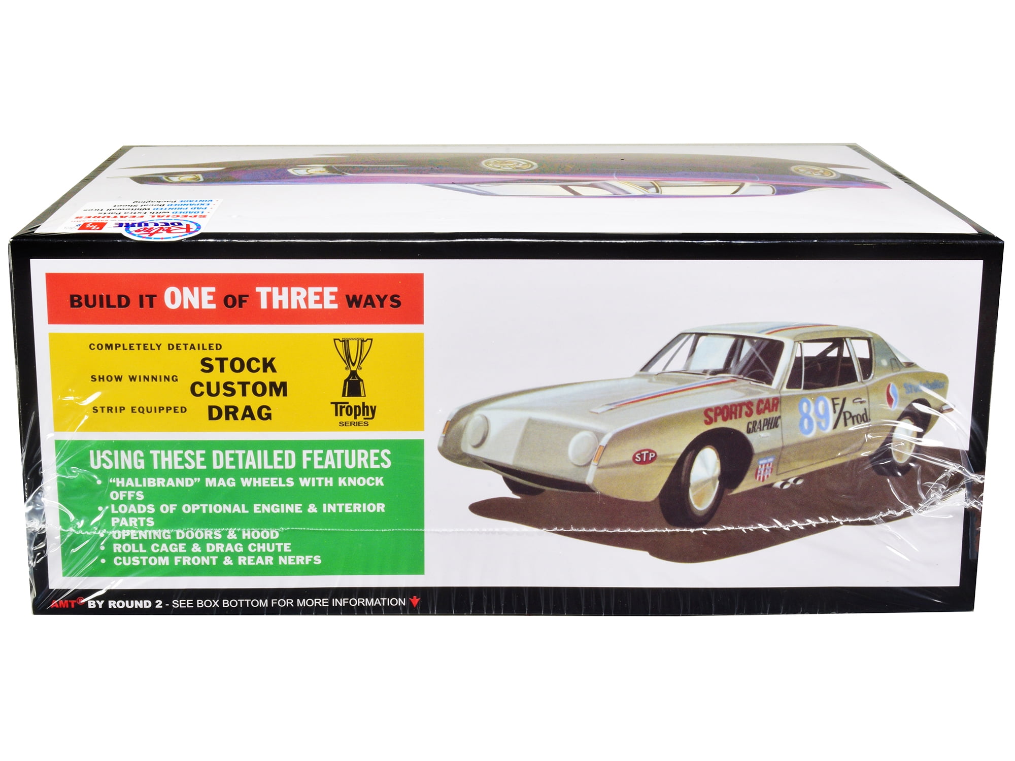 1963 Studebaker Avanti Skill 2 Model Kit 3 in 1 Kit 1/25 Scale Model ...