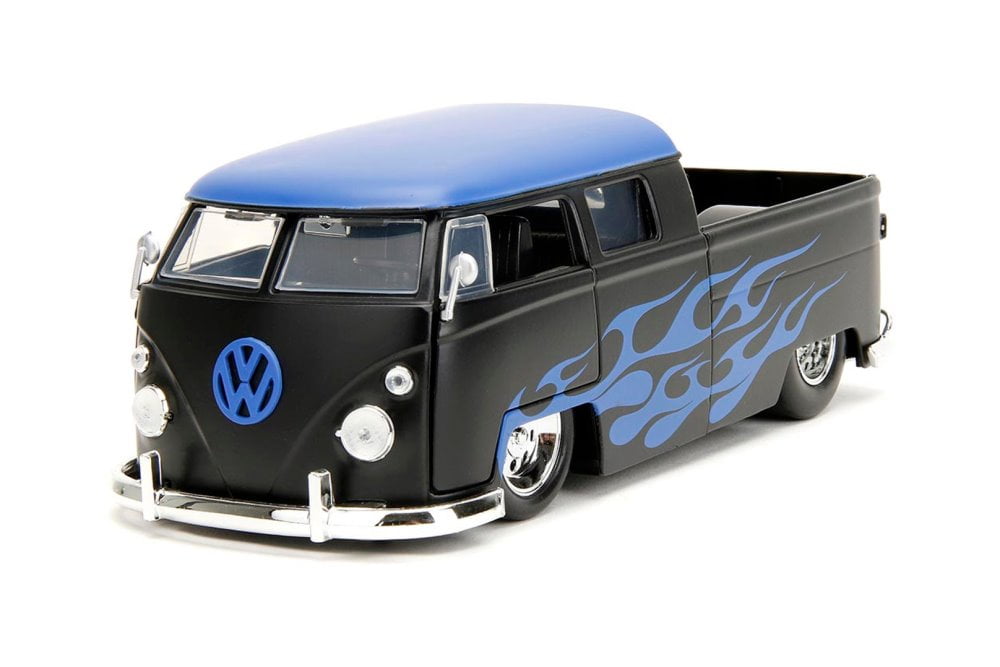 1963 Volkswagen Bus Pickup Truck, Matte Black - Jada Toys 34232/4 - 1/ ...