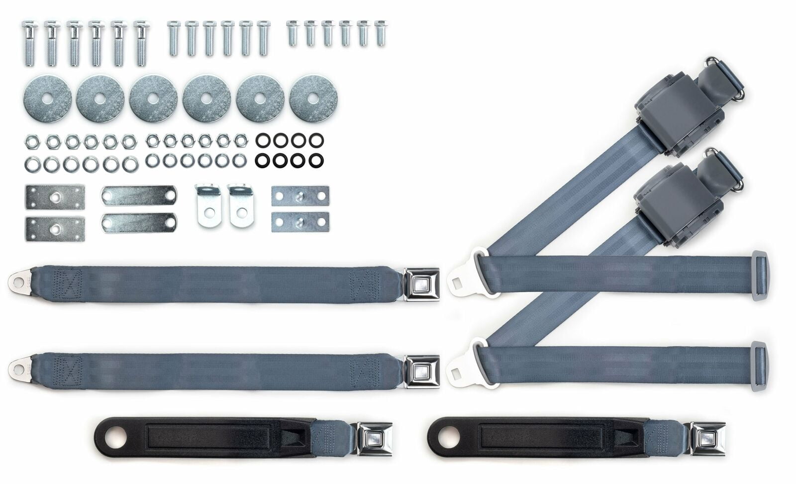 1964-75 Chevy/GM Truck Blue Shoulder Belt Kit 20" Push Buckles ...