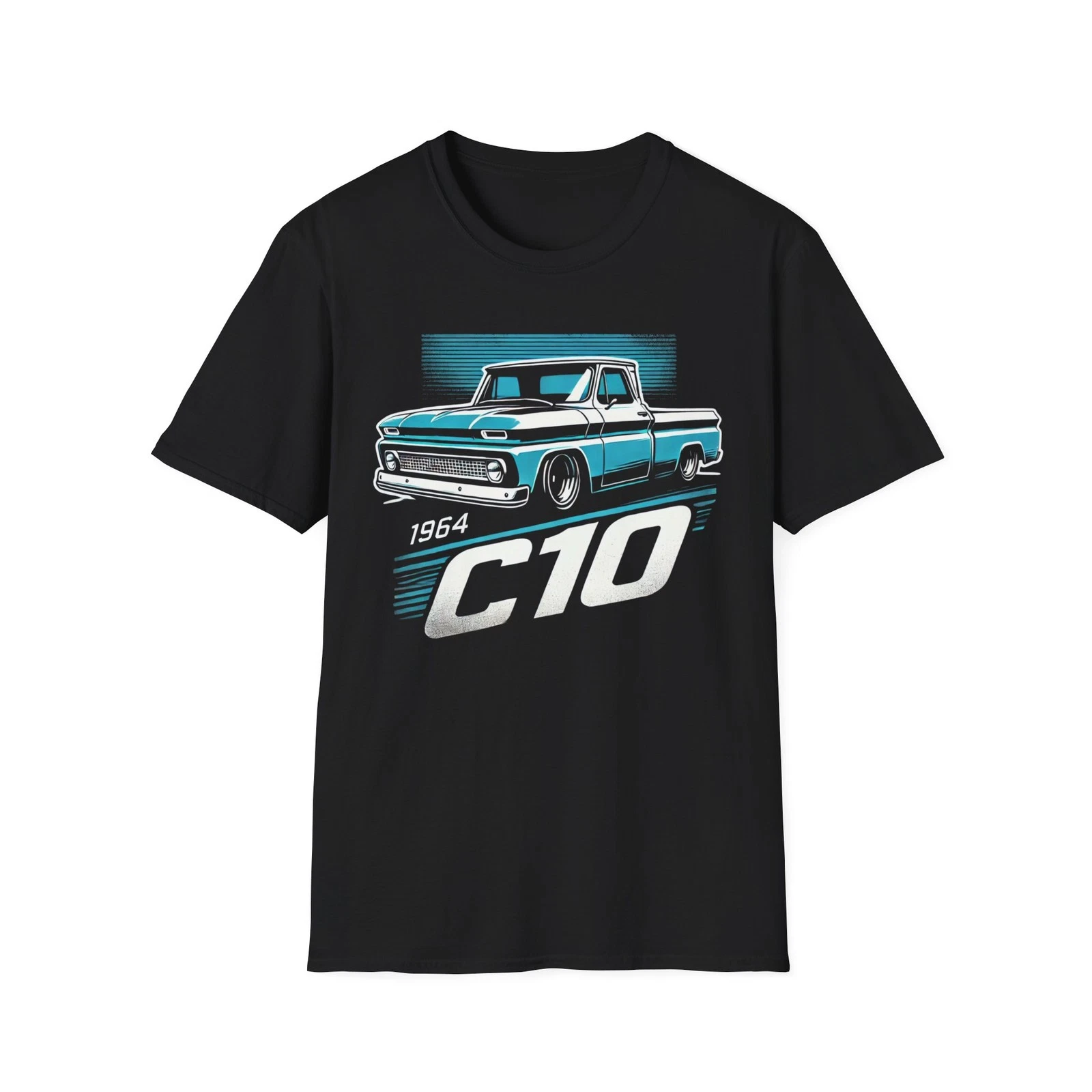1964 Chevy C10 T-Shirt Classic Pickup Truck Teal & White Vintage ...
