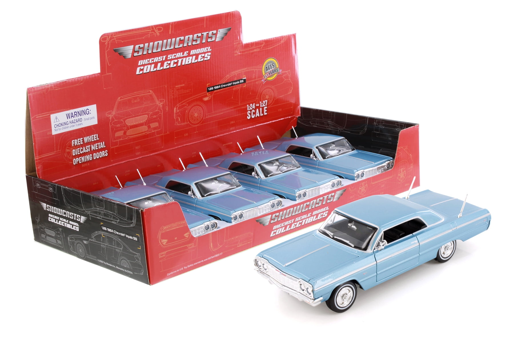 1964 Chevy Impala SS Hardtop, Blue - Showcasts 37908 - 1/24 Scale ...