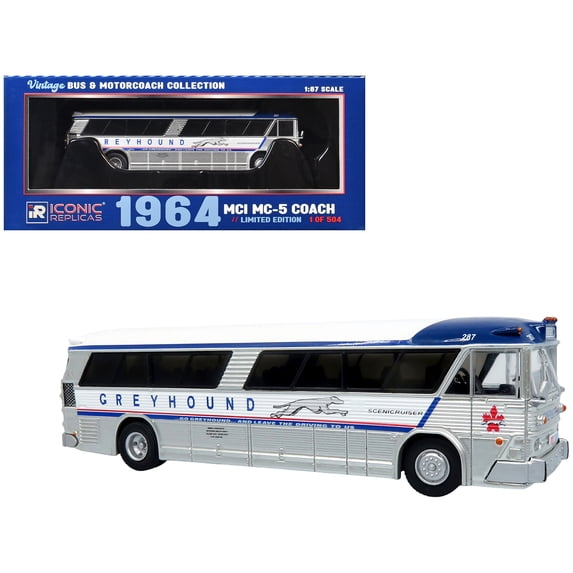1964 MCI MC-5A Coach Bus White w/Blue Stripes "Vintage Bus & Motorcoach ...