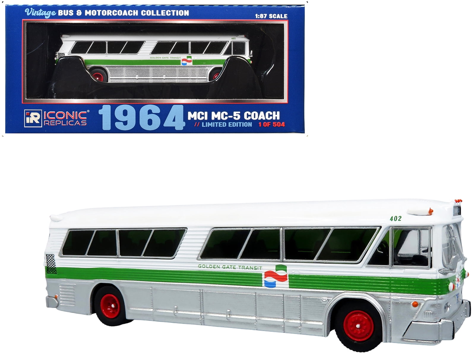 1964 MCI MC-5A Coach Bus White with Green "Vintage Bus & Motorcoach ...