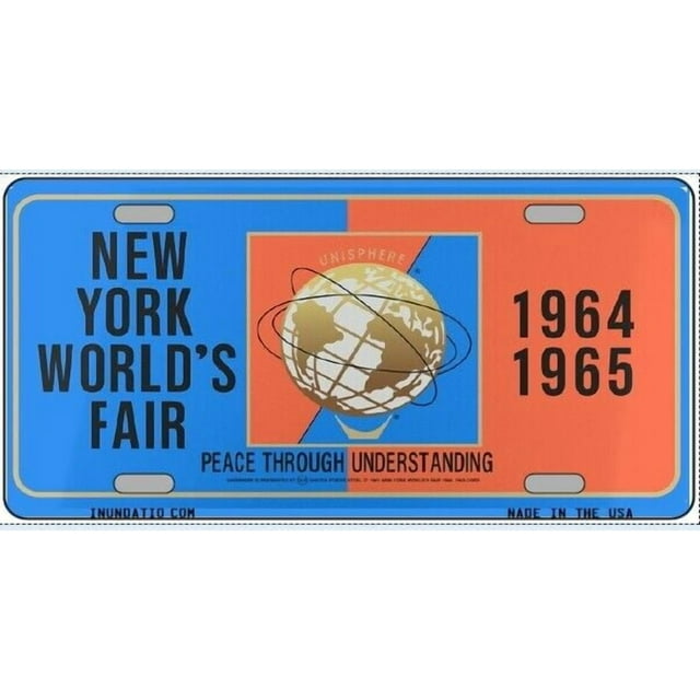 1964 NY Worlds Fair Commemorative License Plate Replica - Aluminum ( 12 ...
