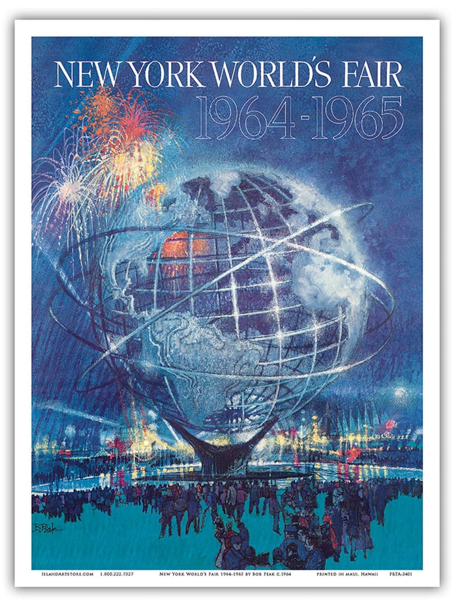1964 New York World’s Fair - Unisphere Globe - Vintage Travel Poster by ...