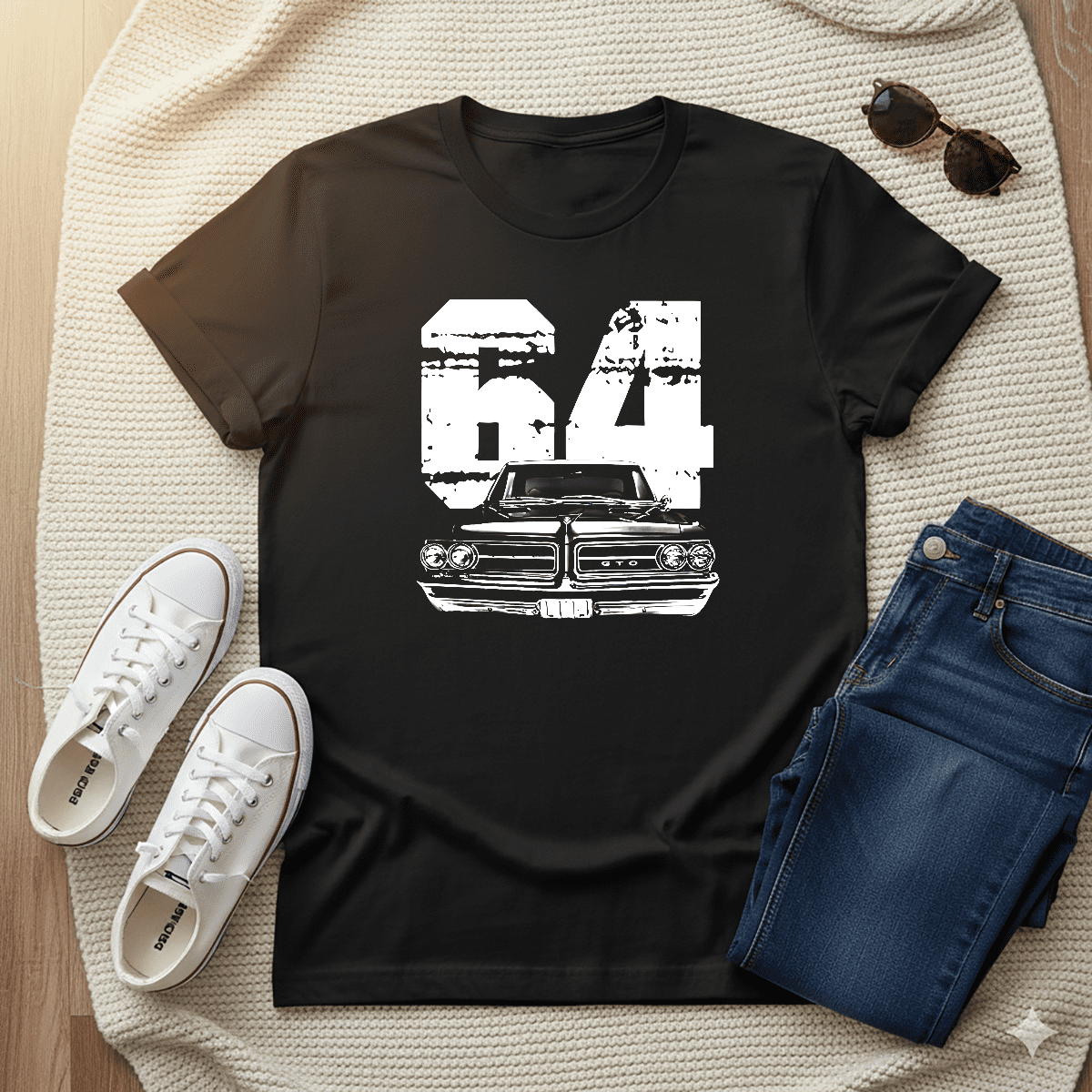 1964 Pontiac GTO Front View Vintage Classic Muscle Car Unisex T-Shirt V41417, up to size 5XL ...