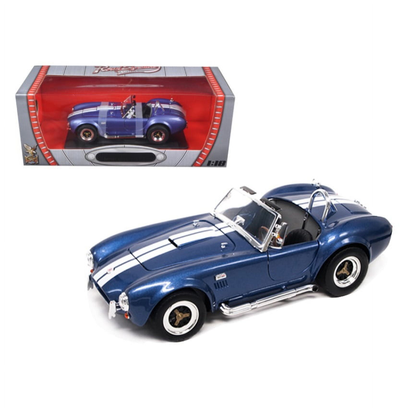 1964 Shelby Cobra 427 S/C Blue Metallic with White Stripes 1/18 Diecast ...