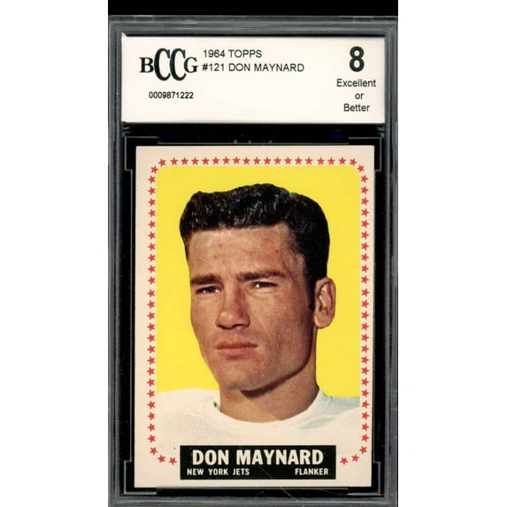 1964 Topps #121 Don Maynard Card BGS BCCG 8 Excellent+ - Walmart.com