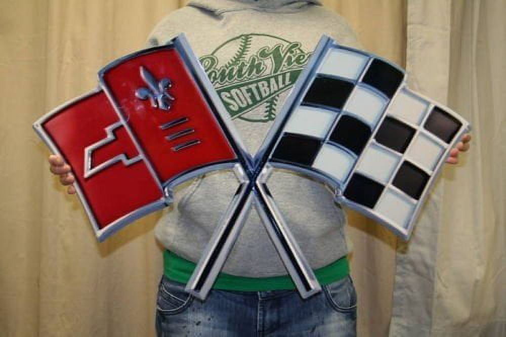1965 C2 Corvette Flags Metal Wall Hanging Sign : 28" x 17" - Walmart.com