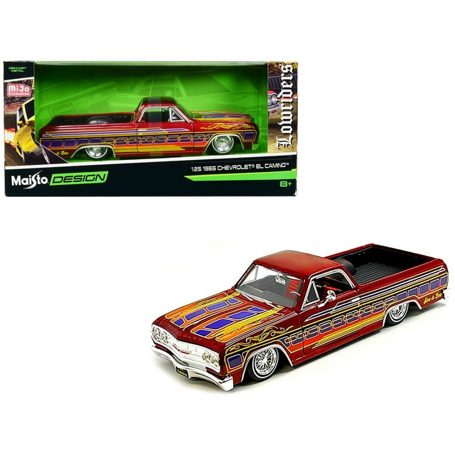 1965 Chevrolet El Camino Lowrider Candy Red Metallic with Graphics ...